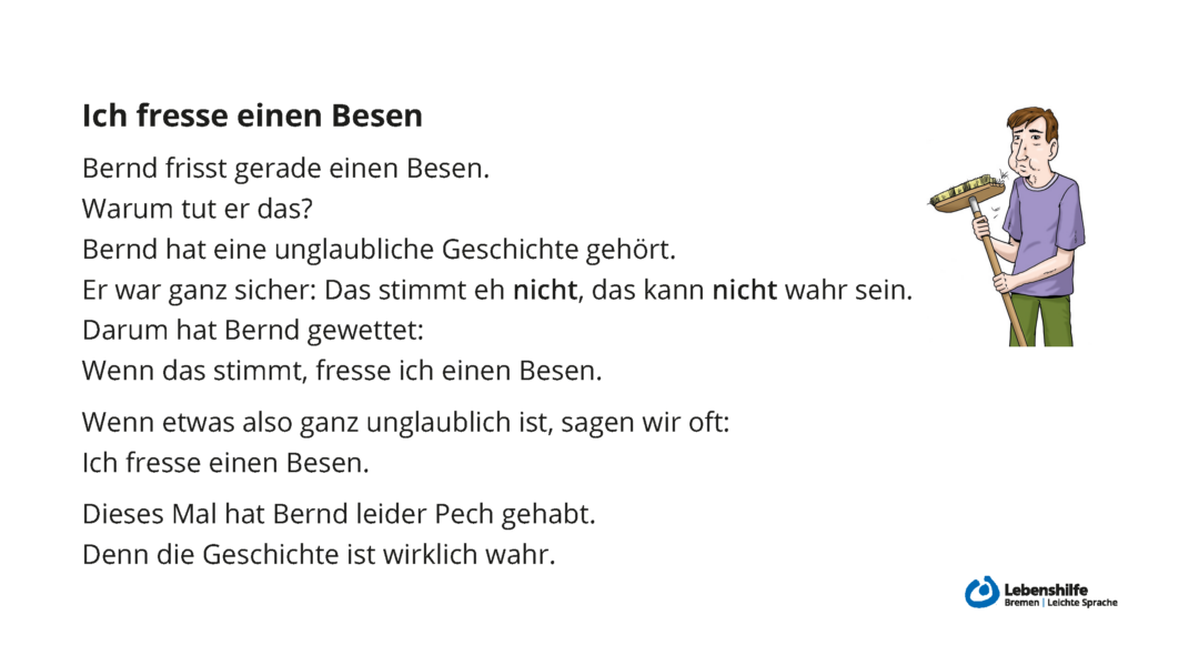 12 Sprichwörter in Leichter Sprache: Texte und Bilder – Lebenshilfe ...